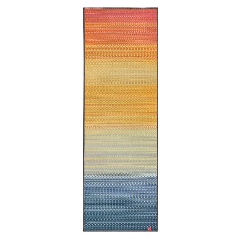 Ikehiko Yoga Mat Igusa Tatami & Kaihara Denim Rainbow Pattern 180cm – Japanese Taste