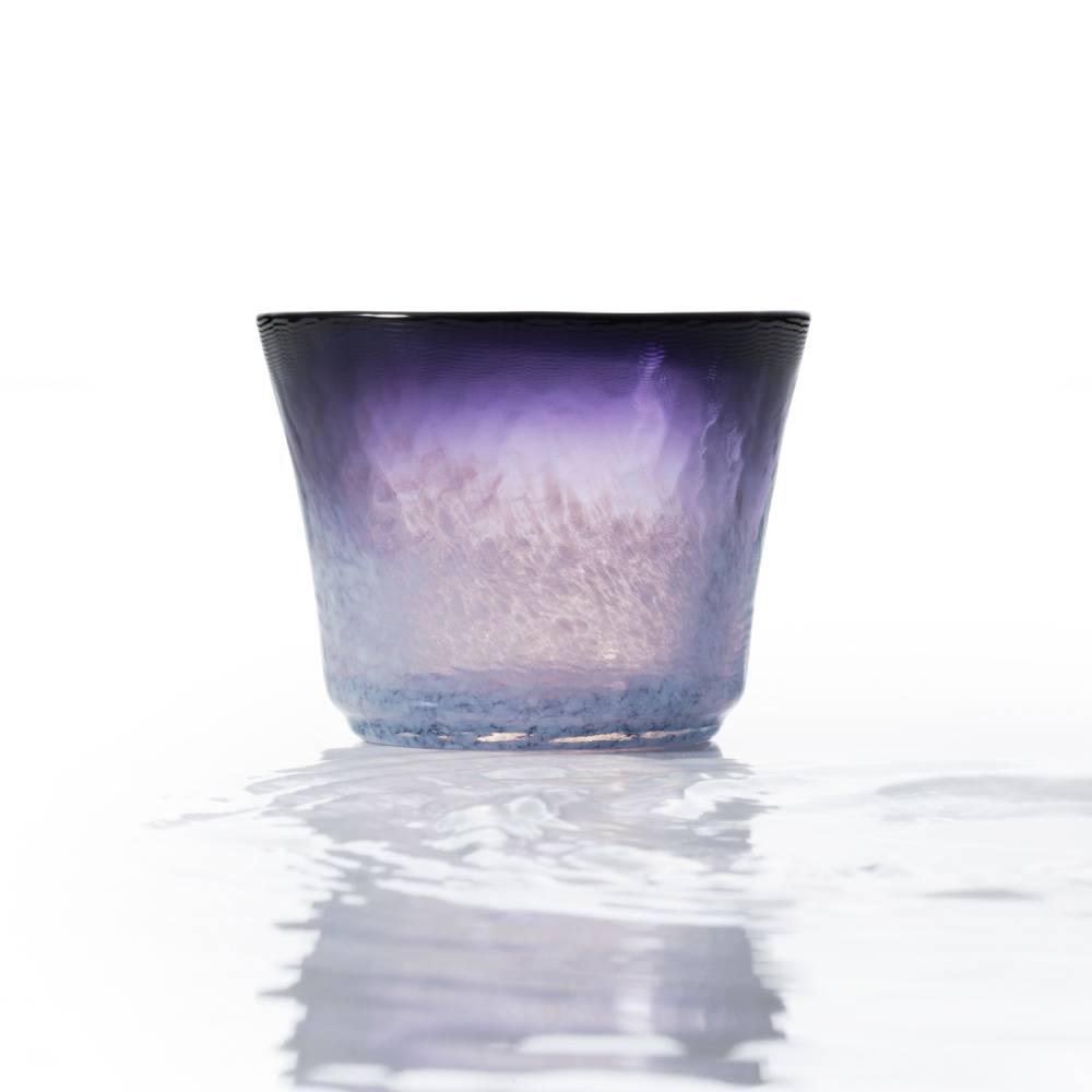 Aderia Handmade Sake Cup Shot Glass Vivid Purple Pattern 75ml ...