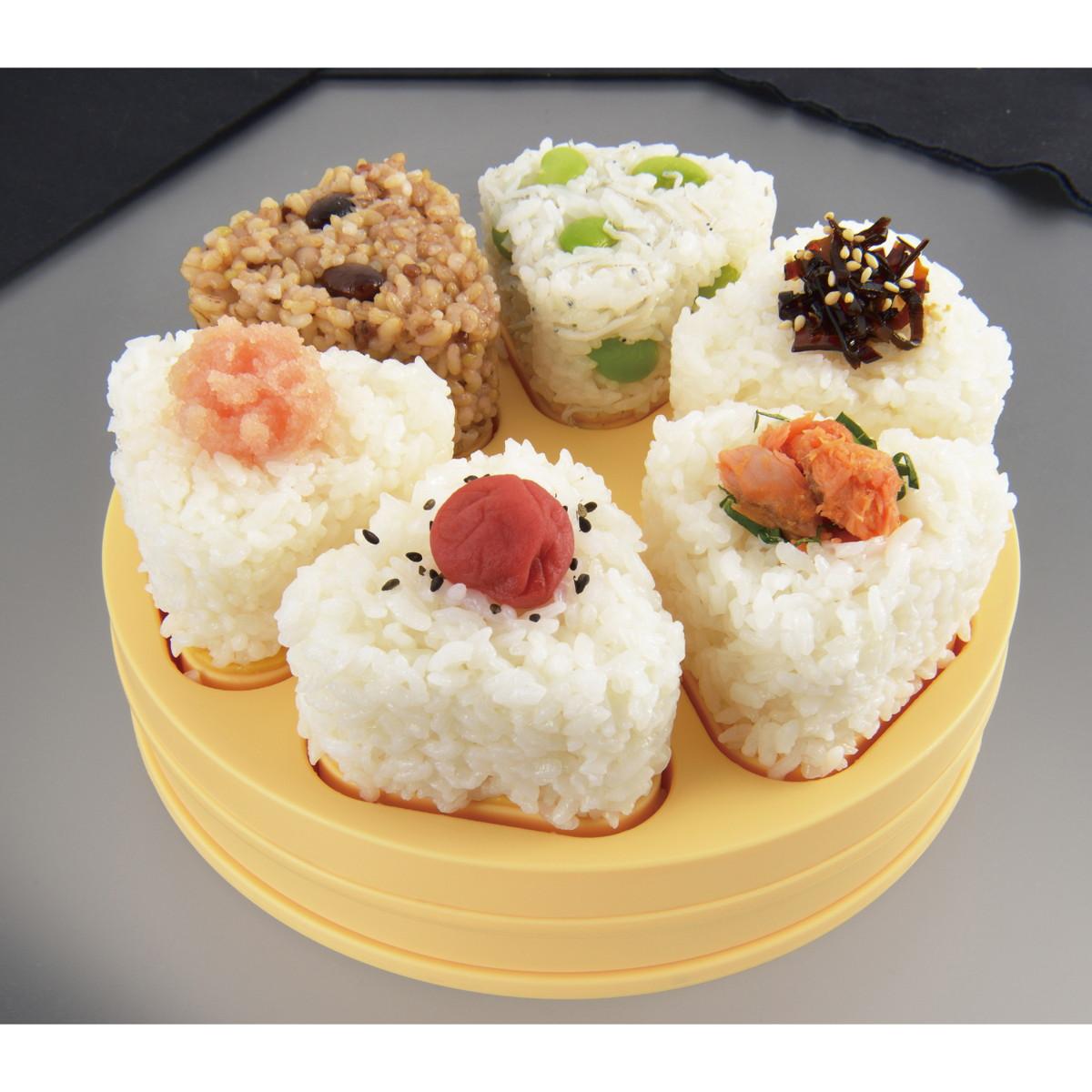Akebono Quick & Fun Onigiri Maker 6-Space Pop-Up Onigiri Mold