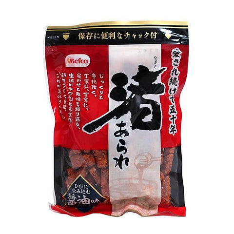 Befco Nagisa Arare Rice Crackers Tamari Soy Sauce Flavor 90g (Pack of