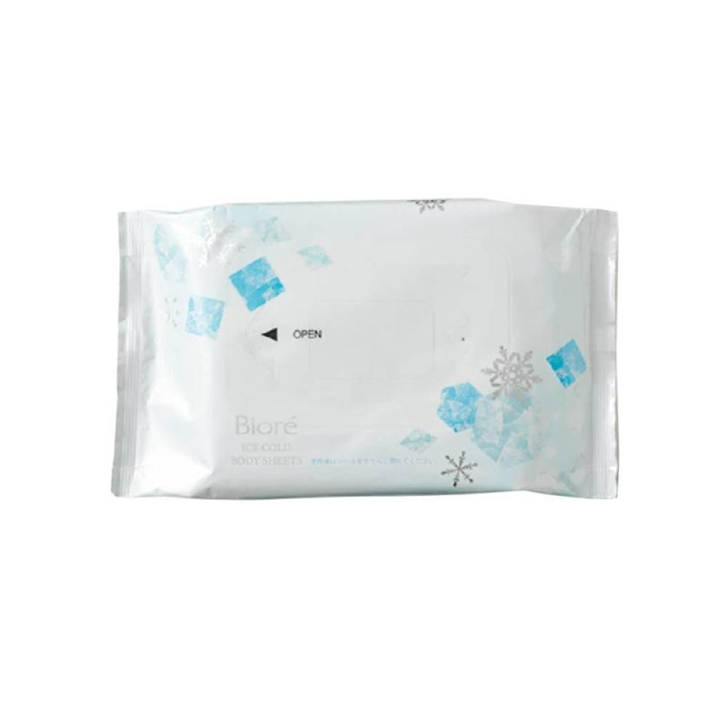 Biore Cooling Body Wipes Unscented Instant Cool Down Sheets 20 Count