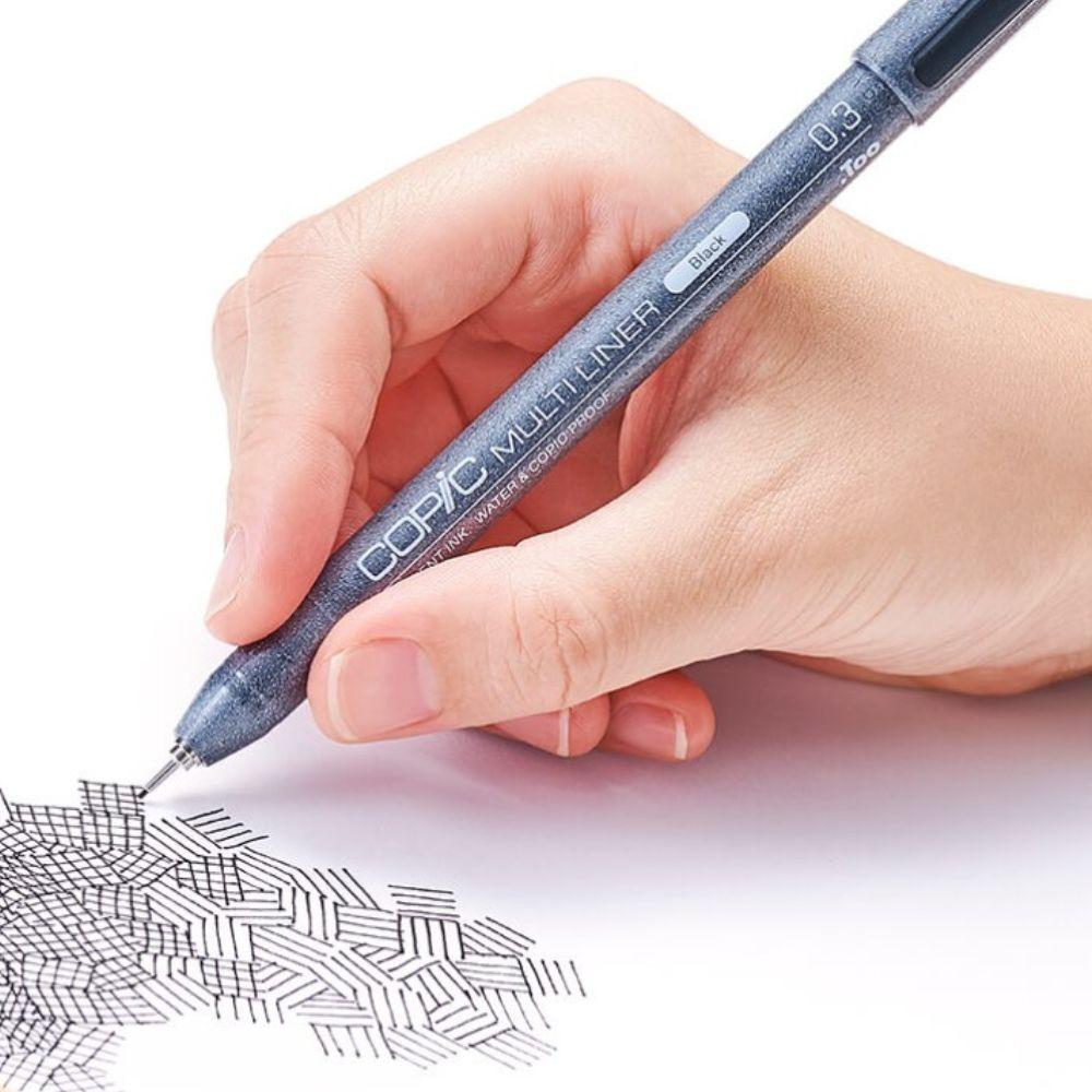Copic Multiliner Marker Set Black 4 Pens
