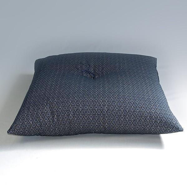 Ikeura Blue Asanoha Zabuton Traditional Japanese Cushion 55 x 59cm