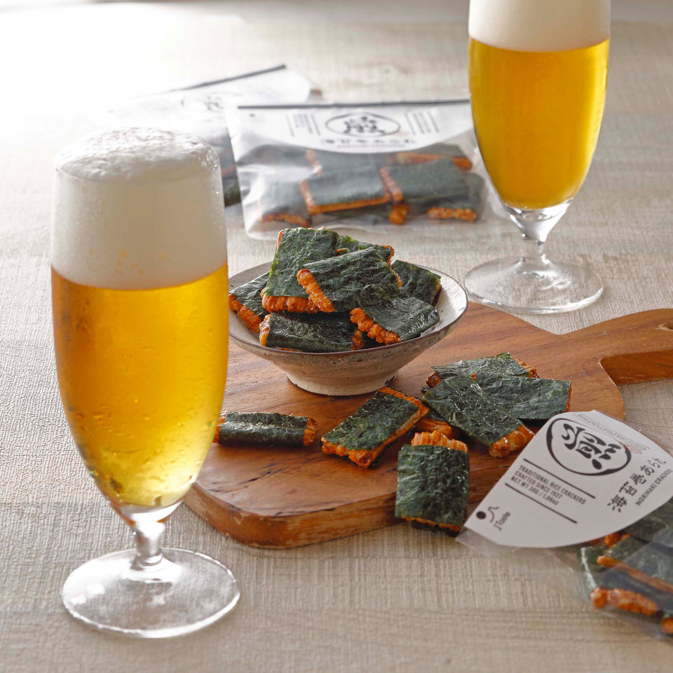 J Taste Norimaki Arare Nori Seaweed Rice Crackers (Pack of 10)