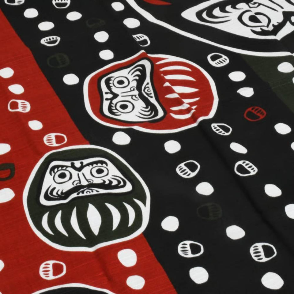 Kenema Furoshiki Nanakorobiyaoki Small Black Cotton Wrapping Cloth 50c