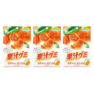 Meiji Fruit Gummy Candy Satsuma Mandarin Gummies 54g (Pack of 3)