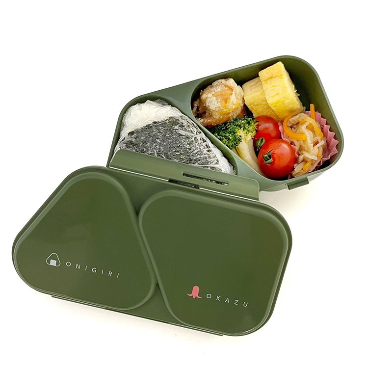 OSK Onigiri & Side Dish Bento Double Compartment Lunch Box LS-15 – Japanese Taste