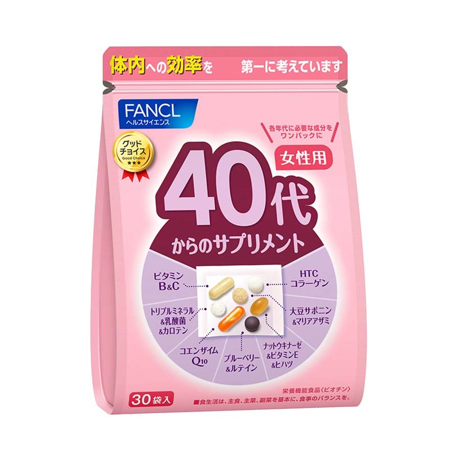 FANCL Health Vitamin & Supplement Pack For Women In Their 40s (30 Tabl