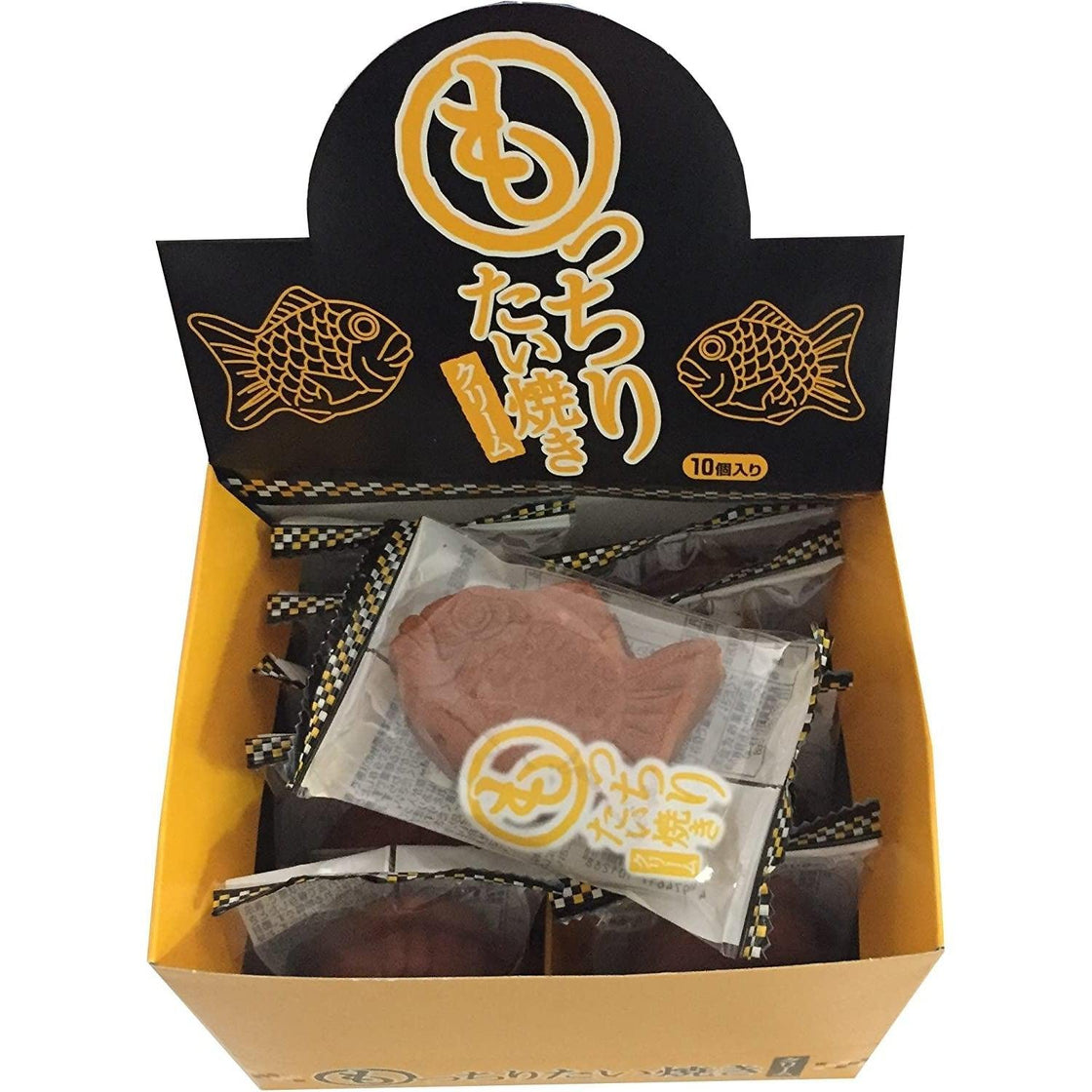 Tada Seika Taiyaki Custard Cream Filled Waffle Snack 10 Pieces