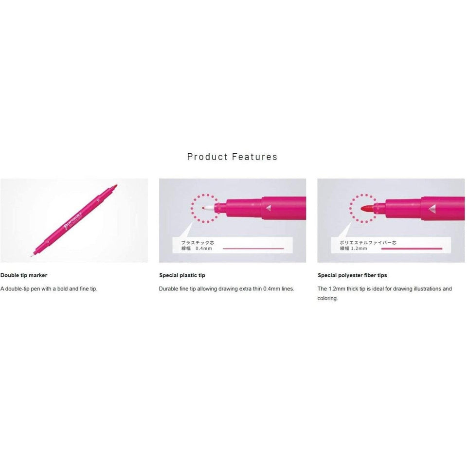 Tombow Play Color 2 Dual Tip Marker Set 6 Colors GCB-611 – Japanese Taste