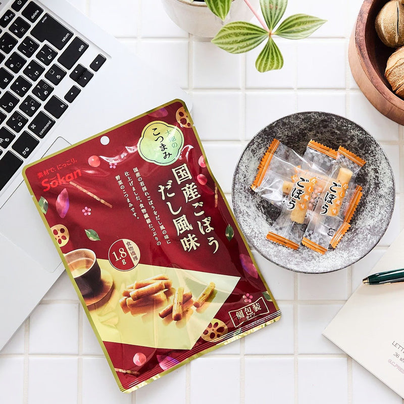 Sokan Pickled Gobo Snack Dashi Stock Flavored Burdock Root 55g (Pack o
