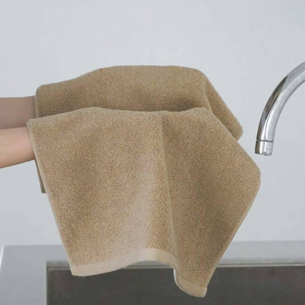 Quick Absorbing Soft Face Towel Washi Paper & Cotton Chestnut Brown 80
