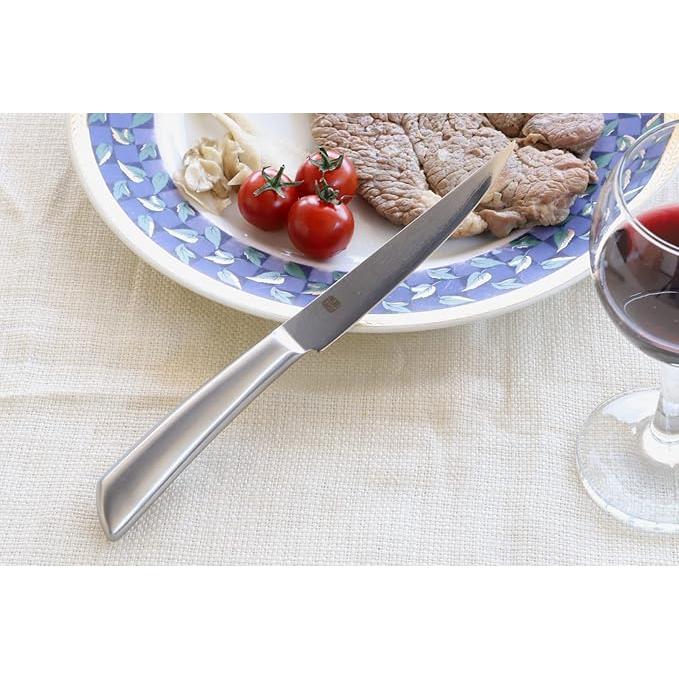 Satake All Metal Steak Knife Damascus Steel Blade 120mm – Japanese Taste