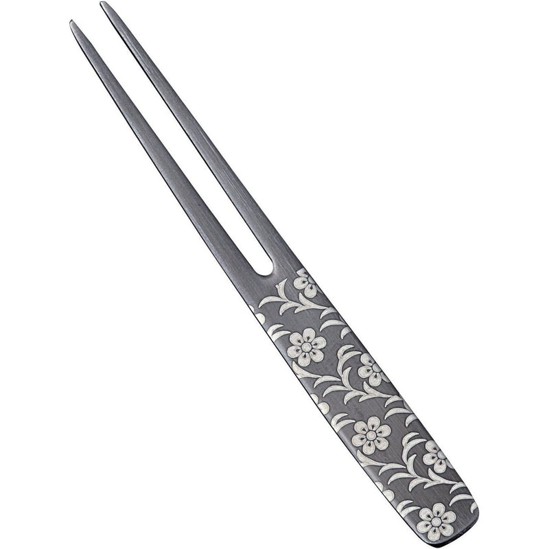 Todai Japanese Black Oxide Steel Wagashi Pick Fork 7 Piece Set