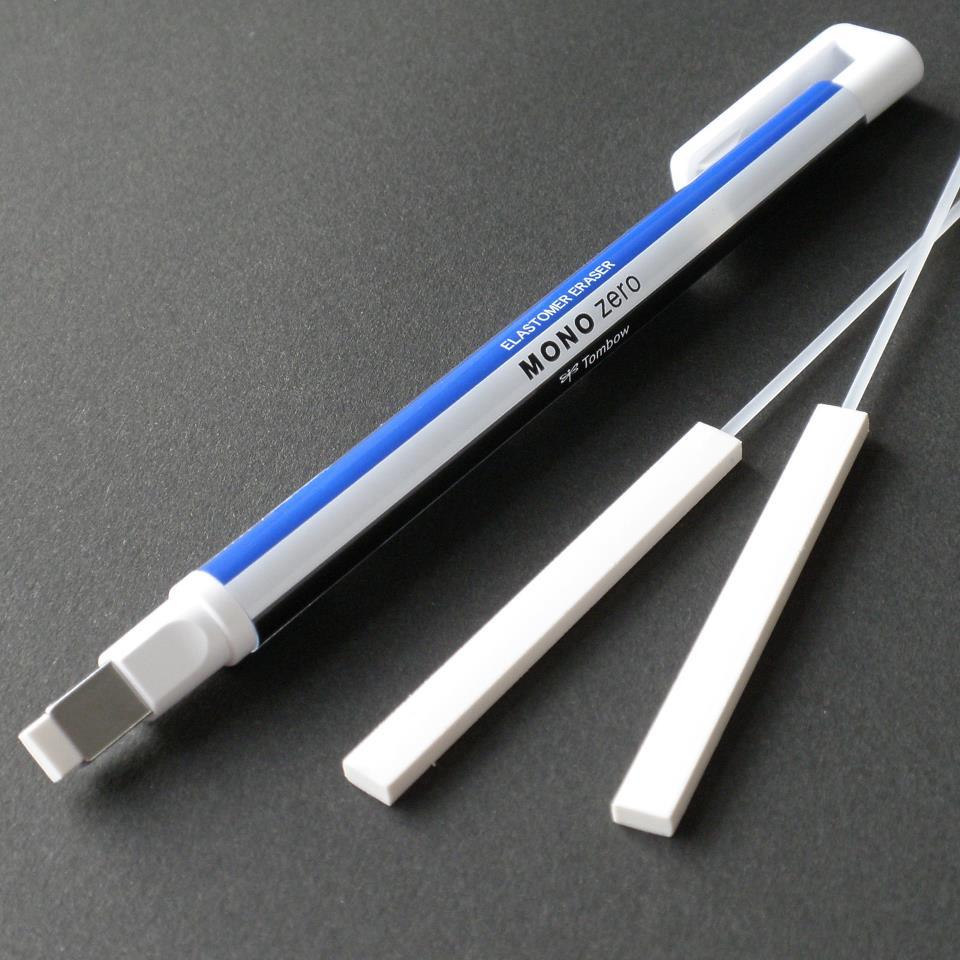 Tombow Mono Zero Refillable Eraser Slim Square Eraser Holder