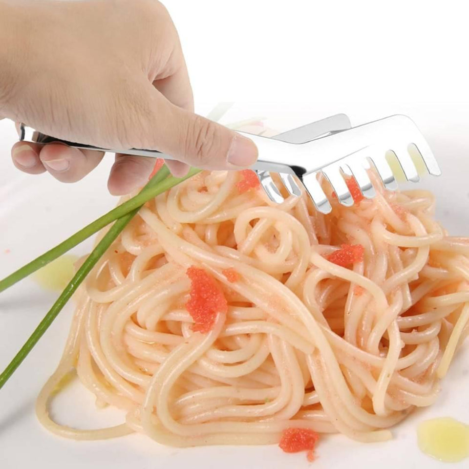 Yamagi Stainless Steel Spaghetti Tongs Pasta Server 190mm