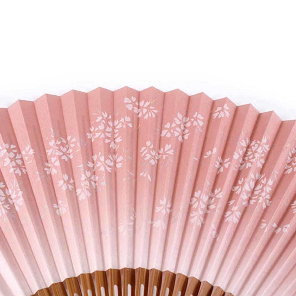 Yamani Sakura Cherry Blossom Design Pink Sensu Handheld Folding Fan 21