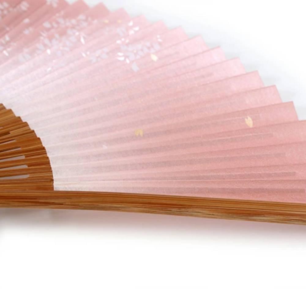 Yamani Sakura Cherry Blossom Design Pink Sensu Handheld Folding Fan 21