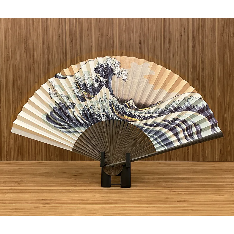 Yamani Koi Fish Carp Design Japanese Sensu Folding Fan 21.5cm